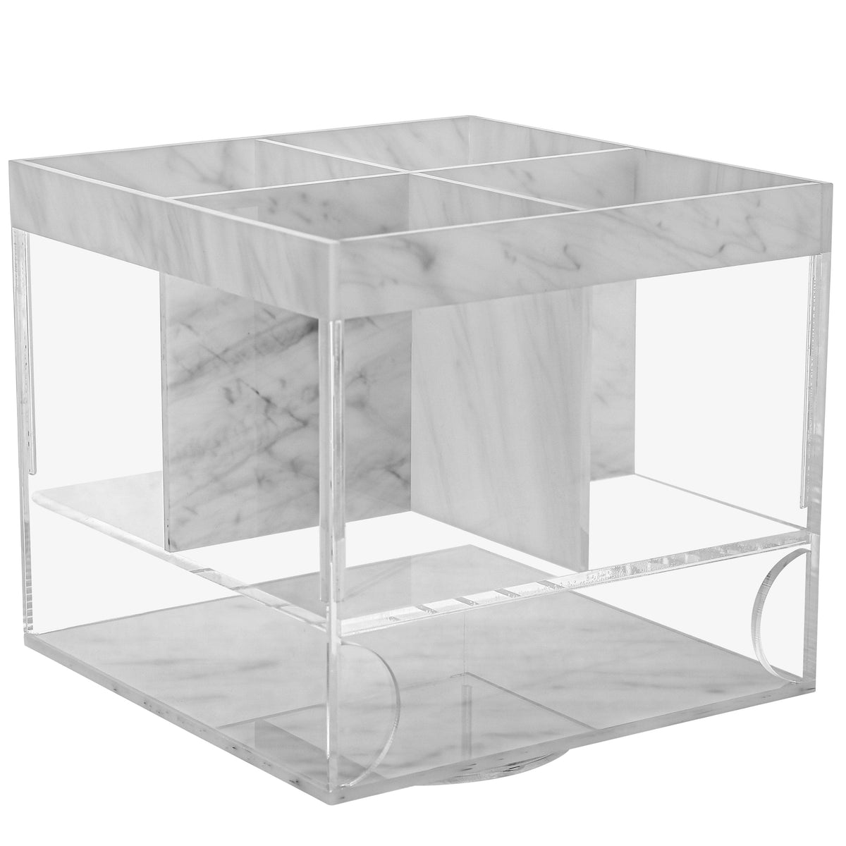 Marble Lucite Swivel Silverware Caddy – Magniva Home